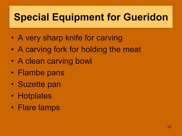 Gueridon service | PPT