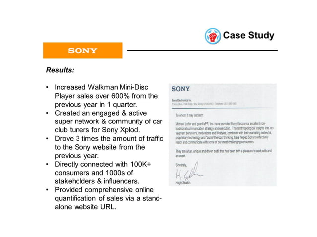 Guerilla PR Sample Case Studies | PPT