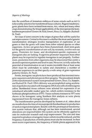 Developments in Oat Molecular Biology | PDF