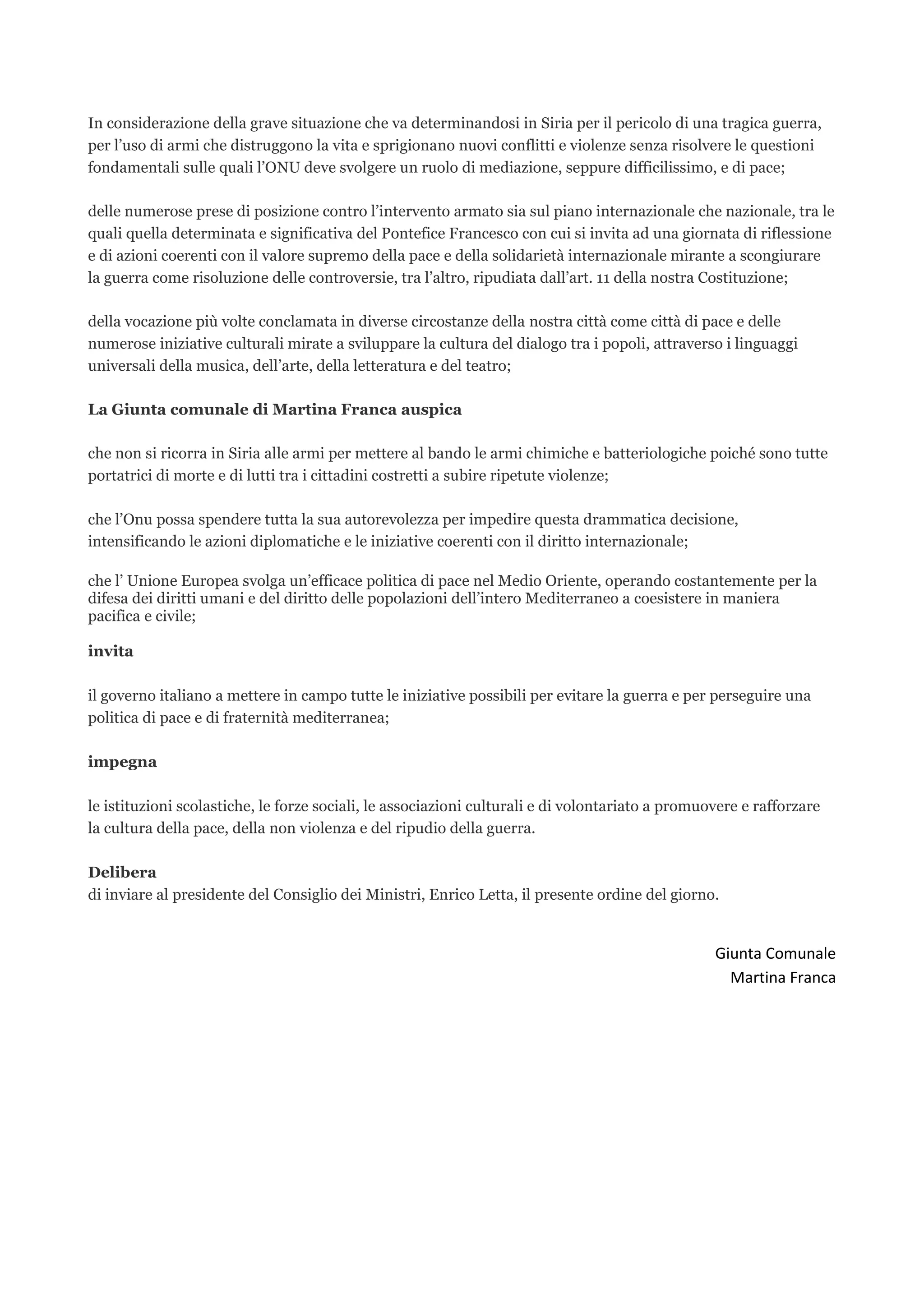 Guerra. lettera giunta a letta | PDF