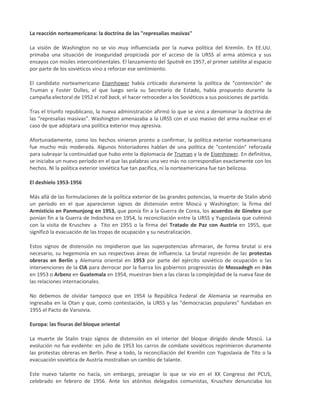 Guerra Fria -Resumen Historico | DOC