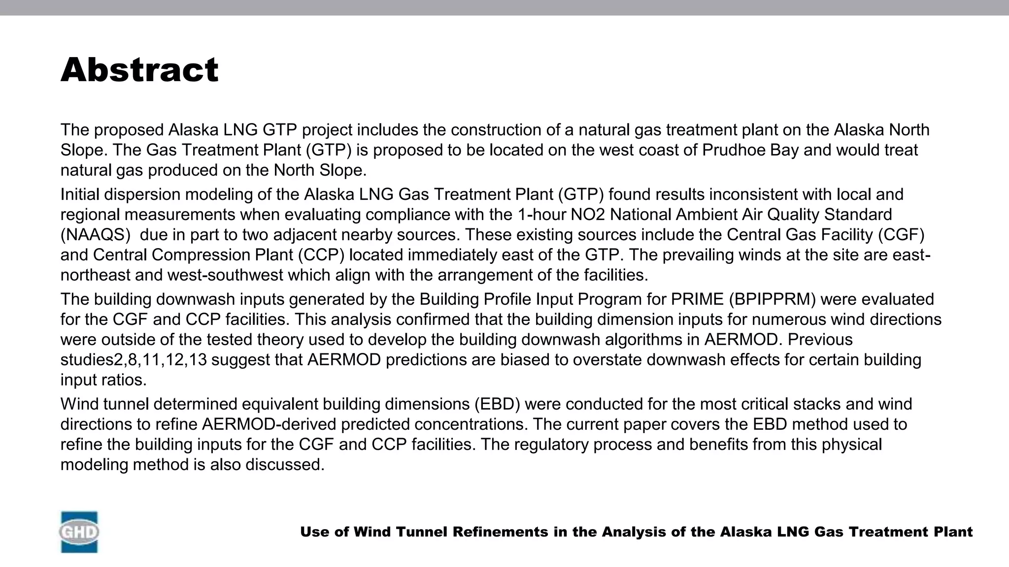 Use of Wind Tunnel Refinements in the Dispersion Modeling Analysis of ...