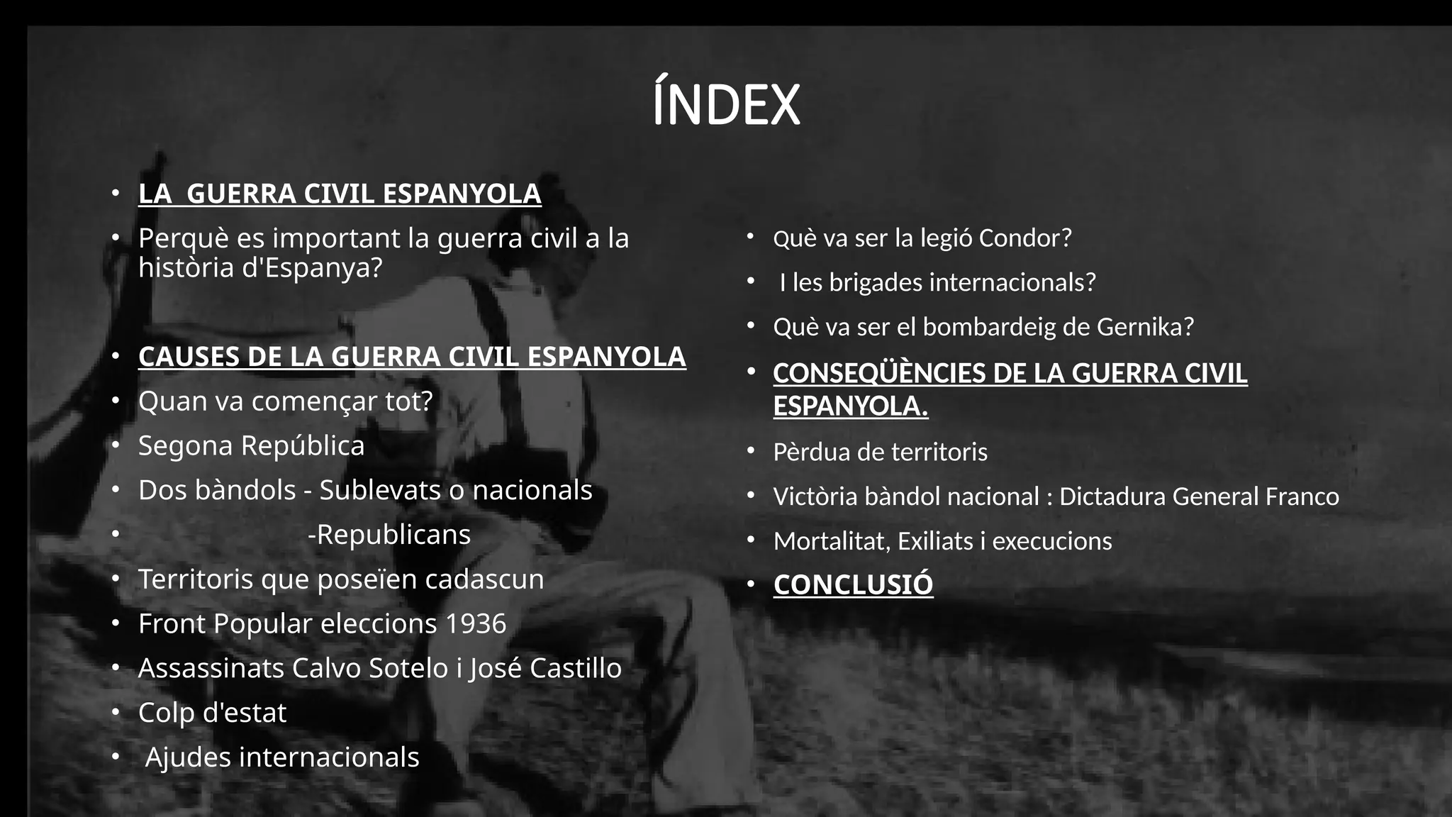 La guerra civil española diapositivas presentación | PPTX