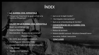 La guerra civil española diapositivas presentación | PPTX