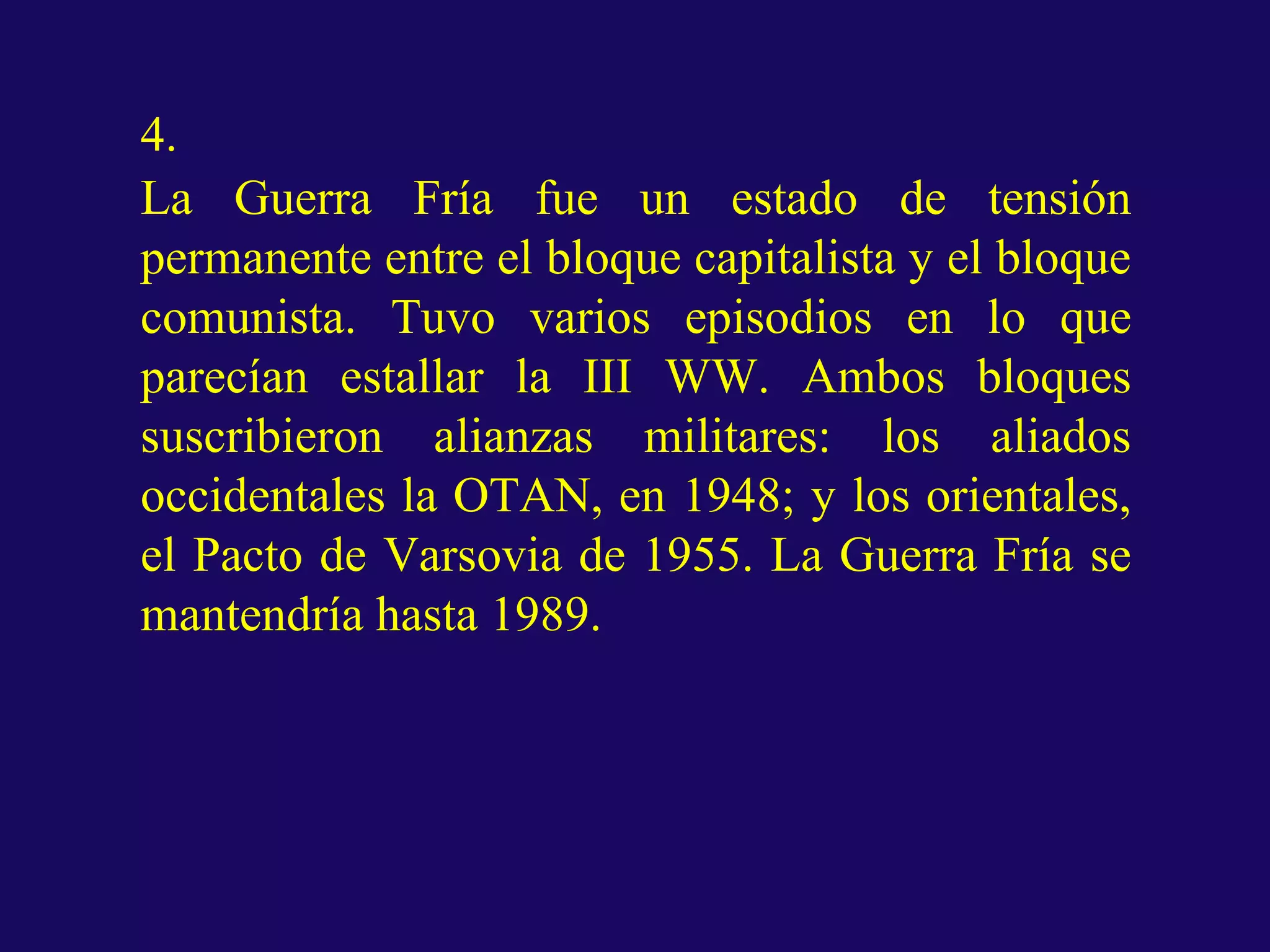 Guerra Fría y Coexistencia "Pacífica" | PPT