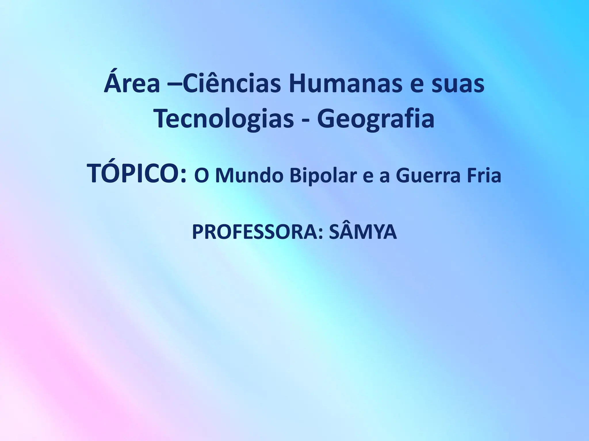 Geografia- Guerra Fria- Mundo bipolar- capitalismo x socialismo | PDF