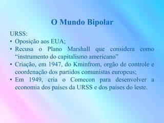 Geografia- Guerra Fria- Mundo bipolar- capitalismo x socialismo | PDF