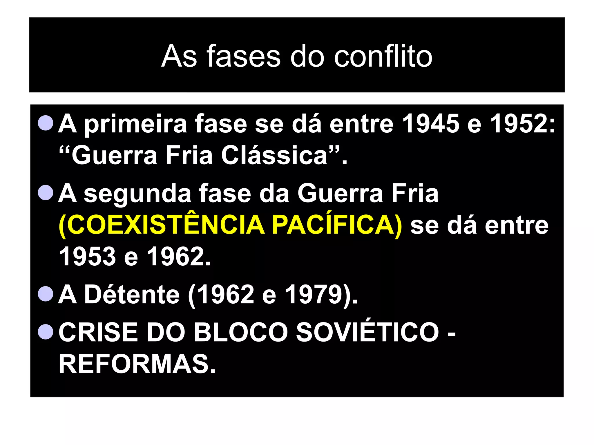 GUERRA FRIA - a nova ordem mundial | PPT