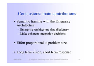 An integration methodology based on the Enterprise Architecture | PDF | Databases | Computer ...