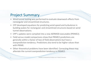 PRIME2: Consequence Analysis and Model Evaluation | PPT