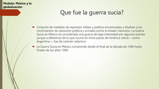 Guerra sucia, causas y consecuencias definiciones. | PPTX