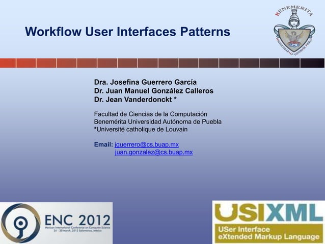 Workflow User Interfaces Patterns | PPTX