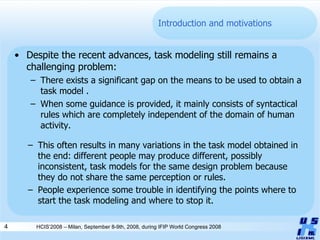 Identification Criteria in Task Modeling | PPT