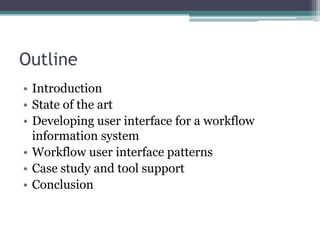 Workflow User Interfaces Patterns | PPT