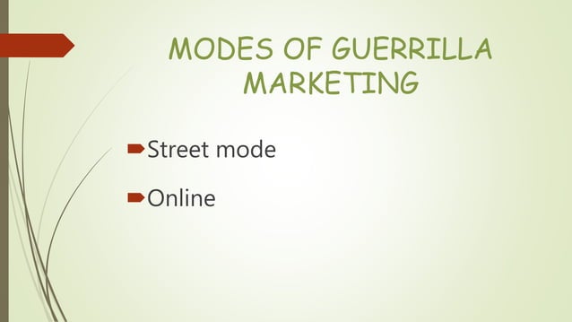 Guerrilla marketing | PPT