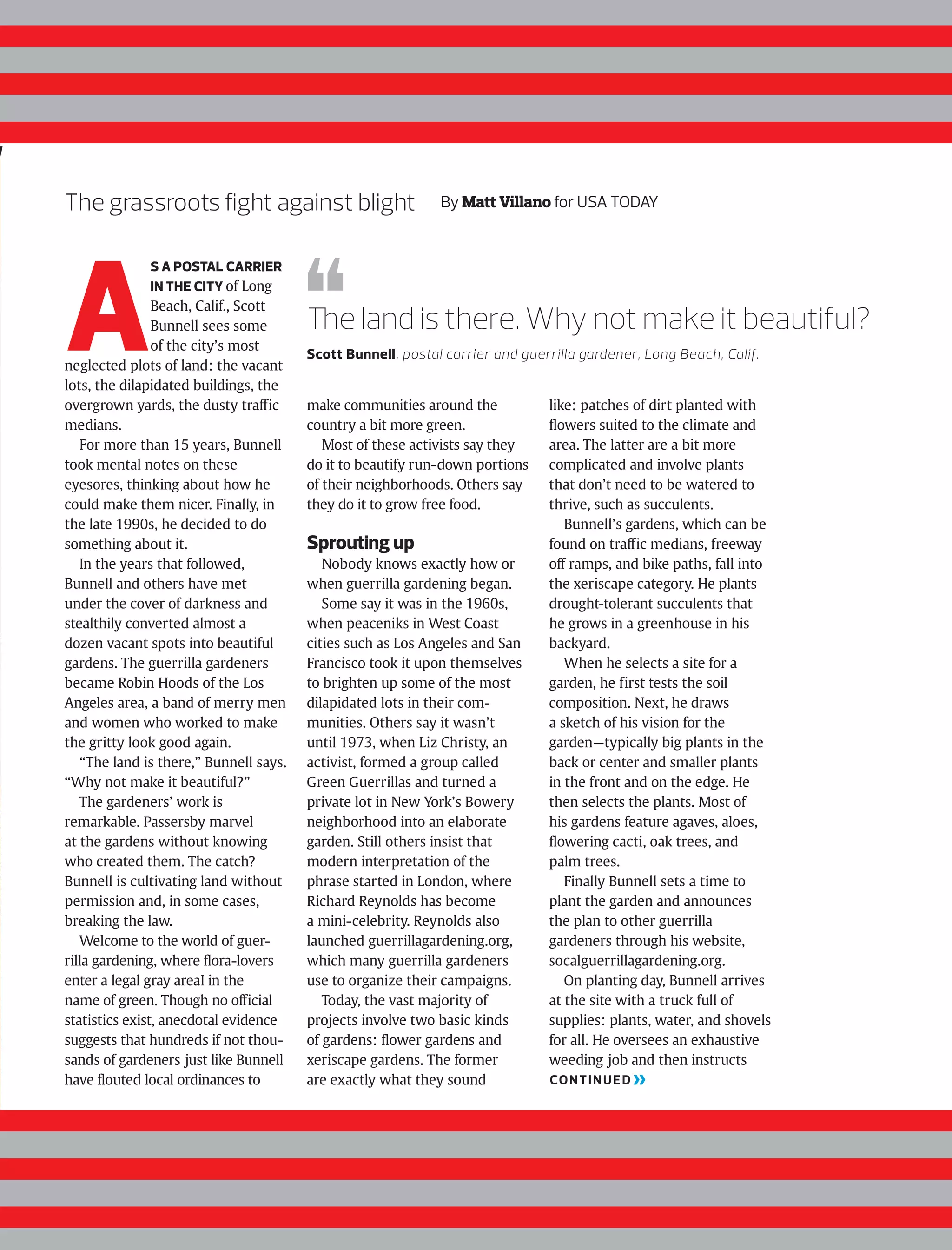 Guerrilla Gardens: The Grassroots Fight Against Blight | PDF