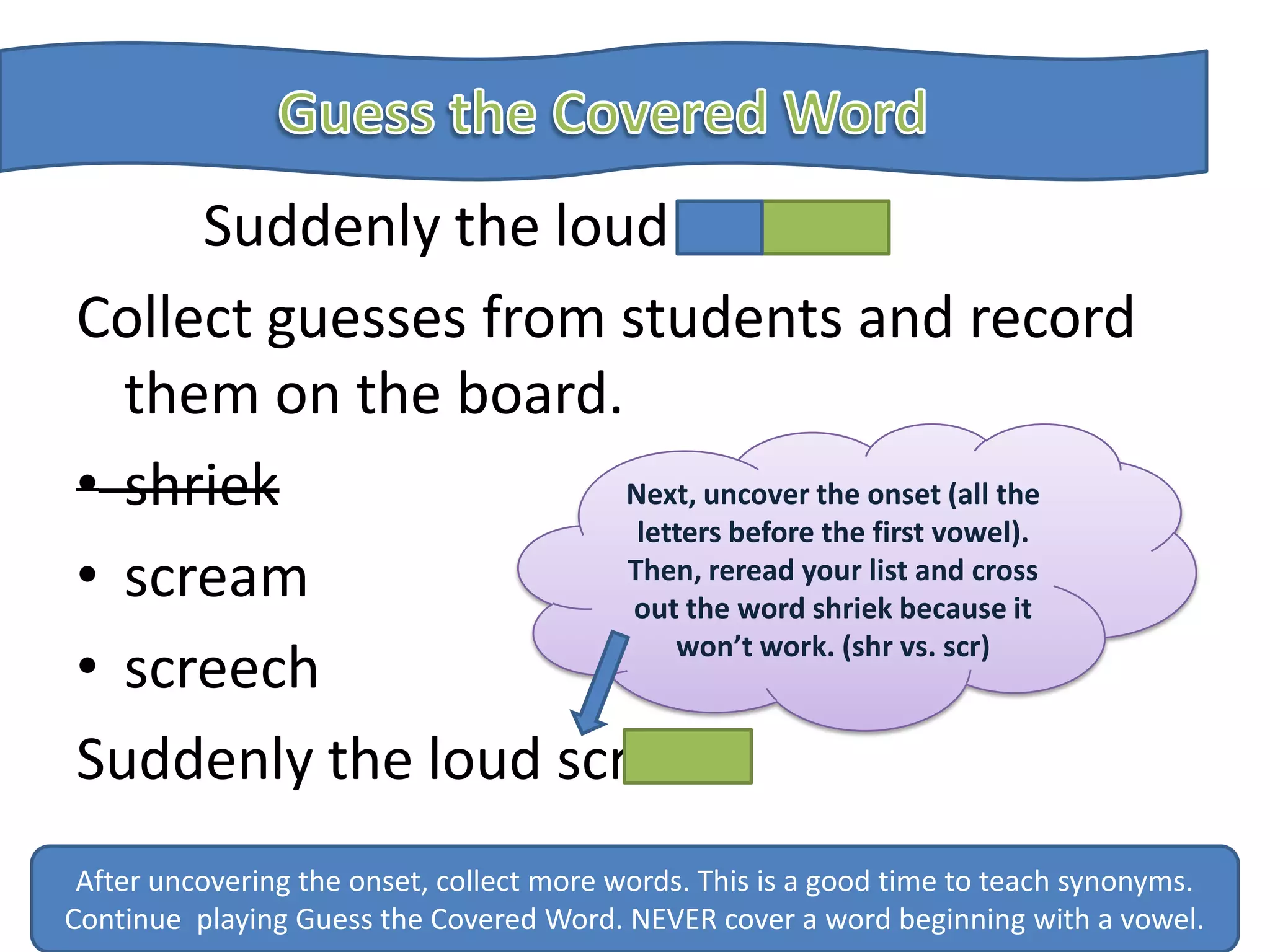 Guess The Covered Word And Anticipation Guide | PPT