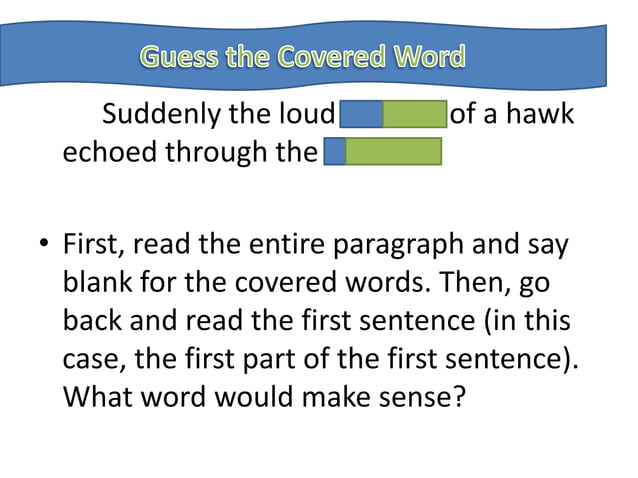 Guess The Covered Word And Anticipation Guide | PDF