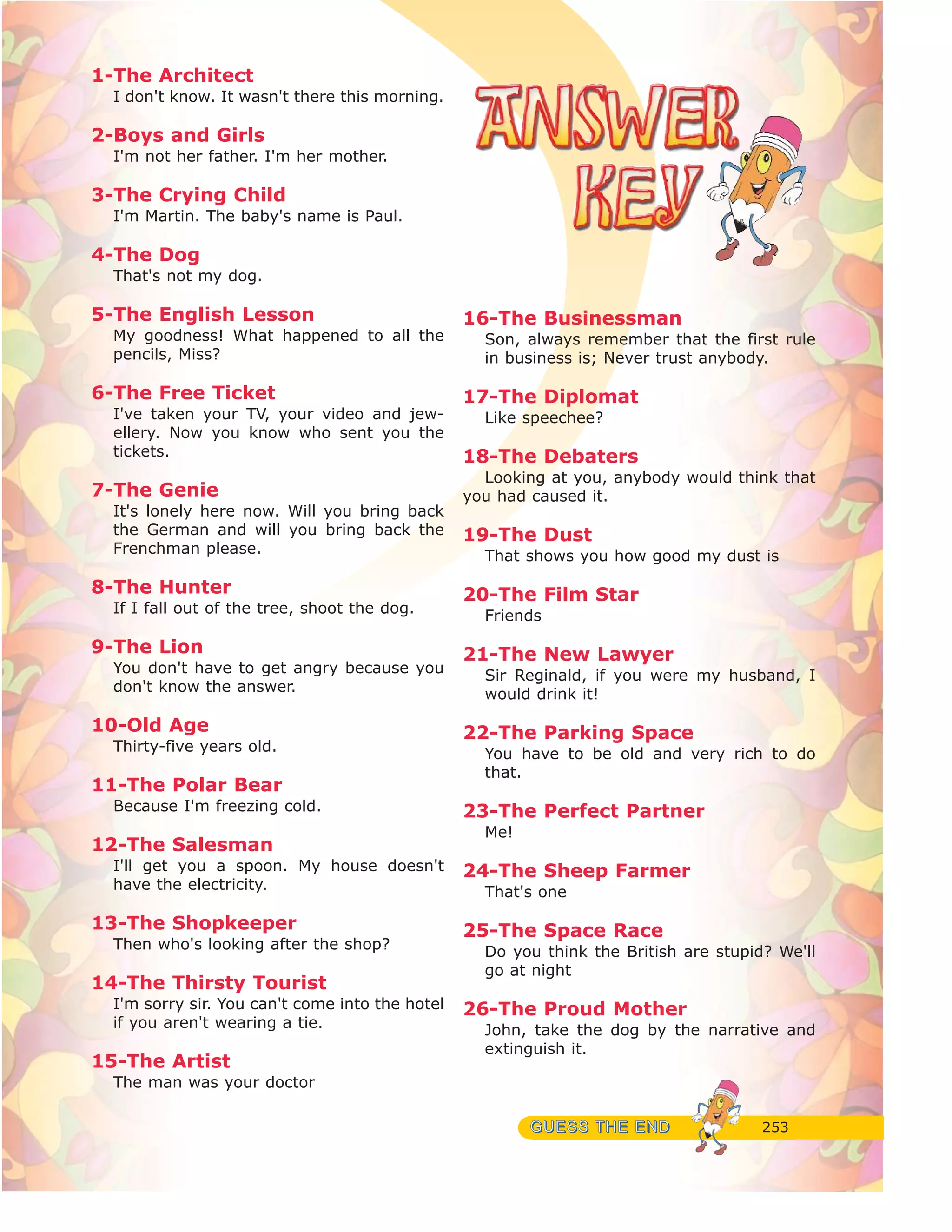 Guess the-end jokes | PDF