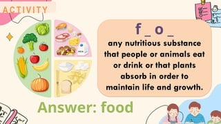 AN INTERACTIVE ACTIVITY CALLED GUESS THE WORD | PPTX | Food & Drink