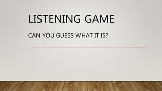 Guessing game about sounds | PPTX