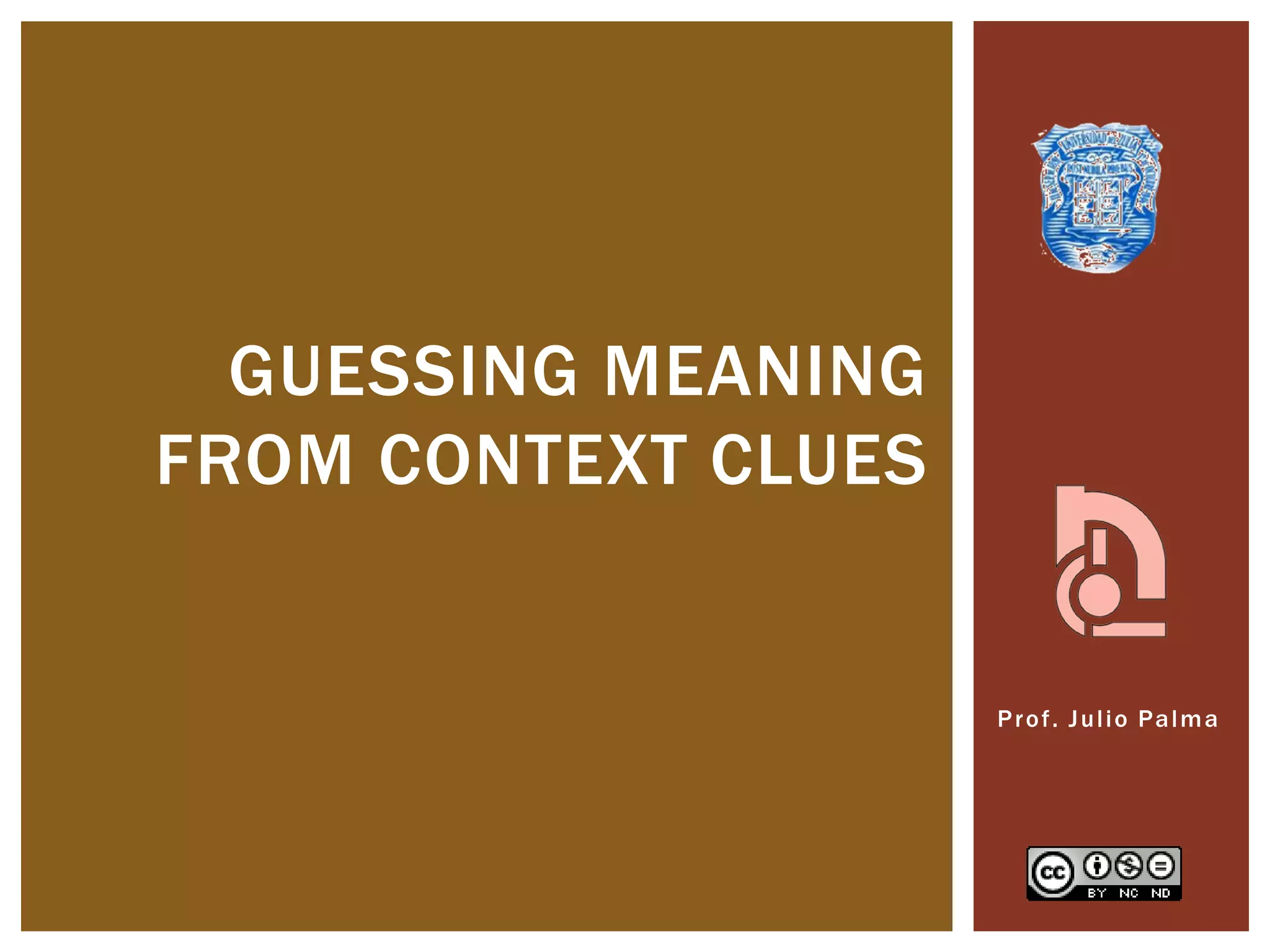 Guessing meaning fron context | PDF