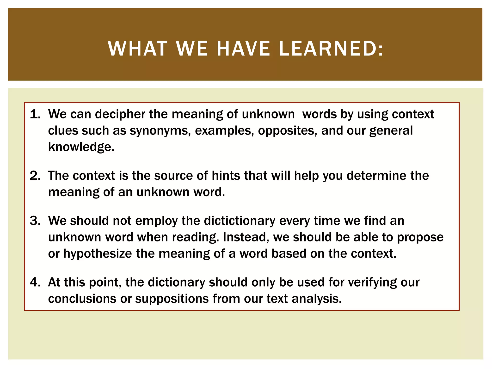 Guessing meaning fron context | PDF