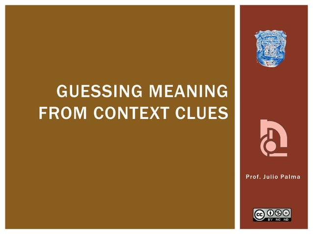 Guessing meaning fron context | PDF