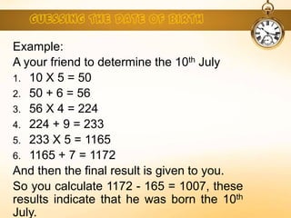 Guessing the date of birth | PPTX
