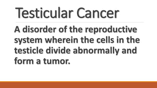 HEALTH (Common Disorders and Ailments in Reproductive System) | PPTX