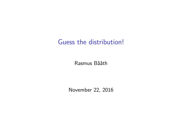 Guess the distribution | PPT