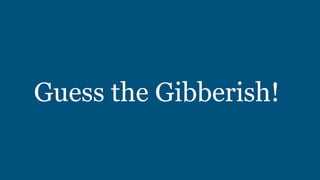 Guess the Gibberish Puzzles with Answers | PPTX