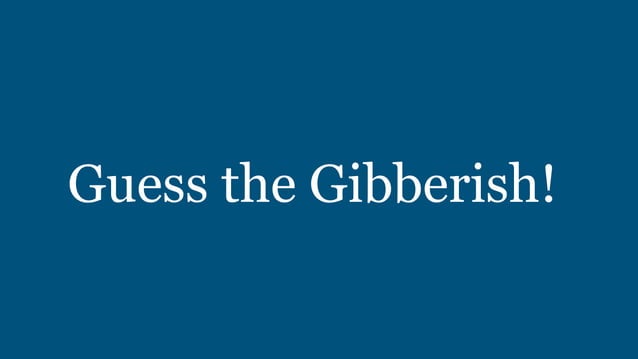 Guess the Gibberish Puzzles with Answers | PPTX