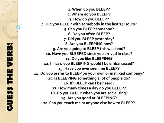 Guess the verb. Game | PPTX