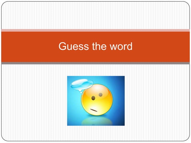 Guess the word | PPTX