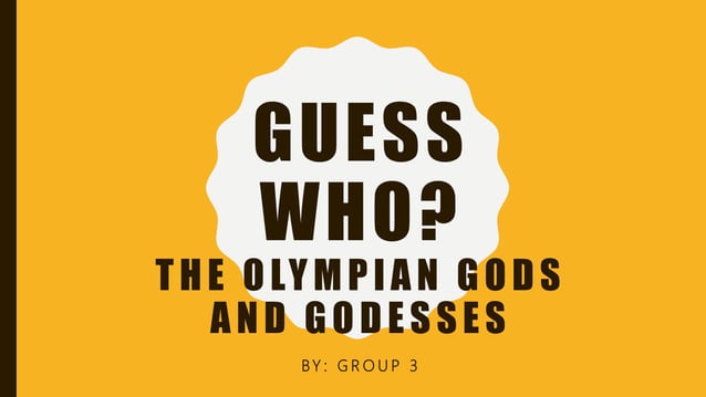Activity: Guess the Olympian Gods and Goddesses | PPT