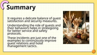 Tourism and hospitality Guest Behaviour. | PPTX