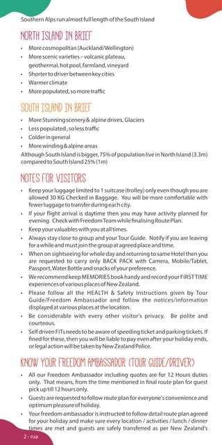 Freedom Tourism - New Zealand Travel Guide | PDF