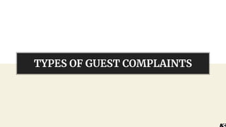 Handling Guest Complaints in Front Office | PPTX