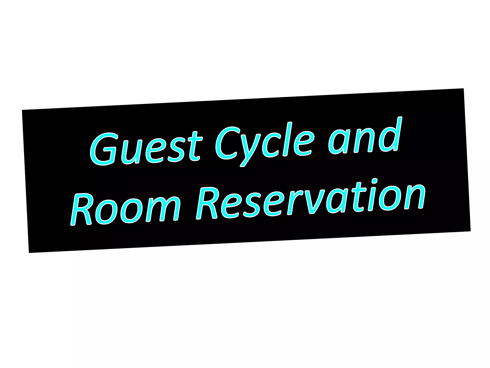 Guest cycle in a hotel | PPTX
