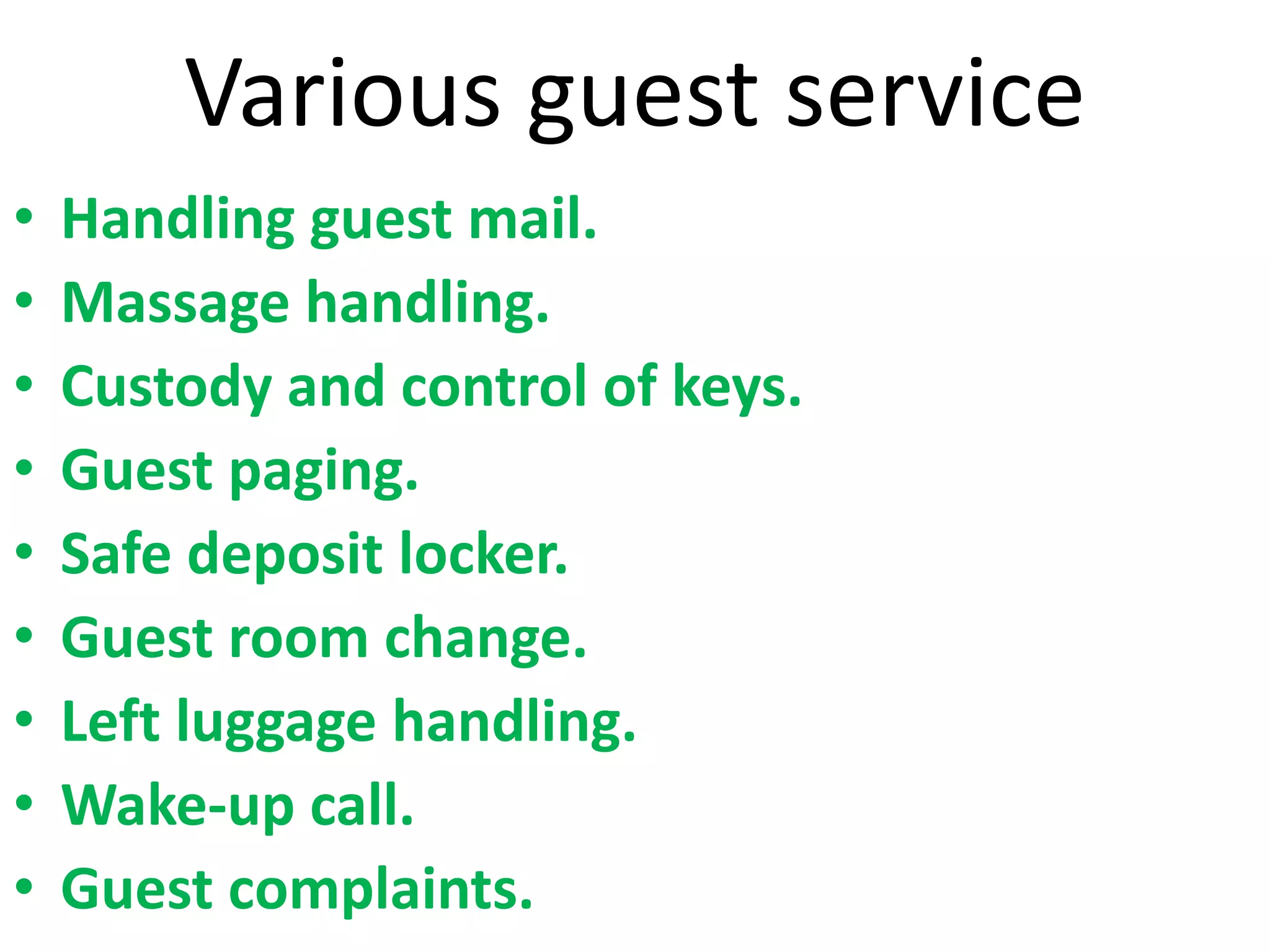 Guest cycle in a hotel | PPTX