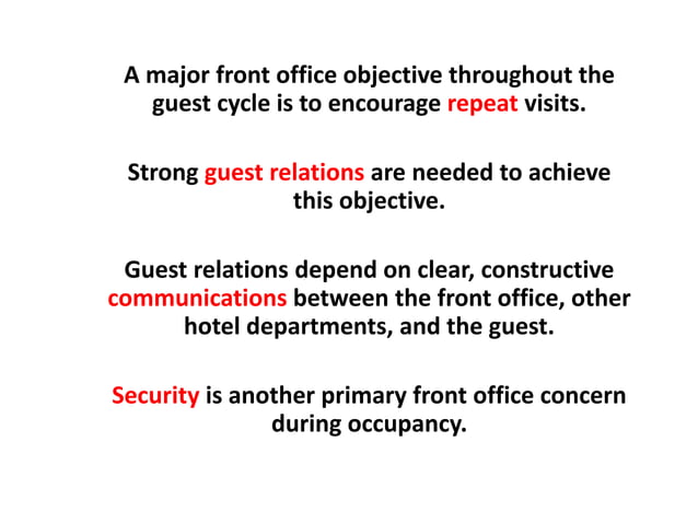 Guest cycle in a hotel | PPTX