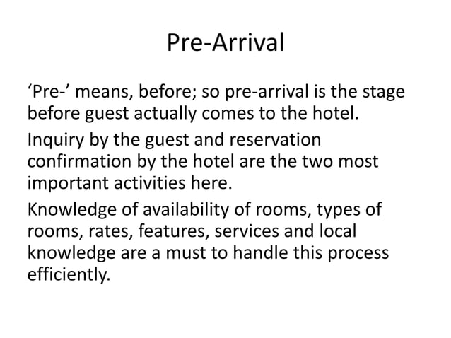 Guest cycle in a hotel | PPTX