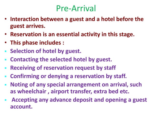 Guest cycle in a hotel | PPTX