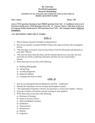 Guestion paper | PDF