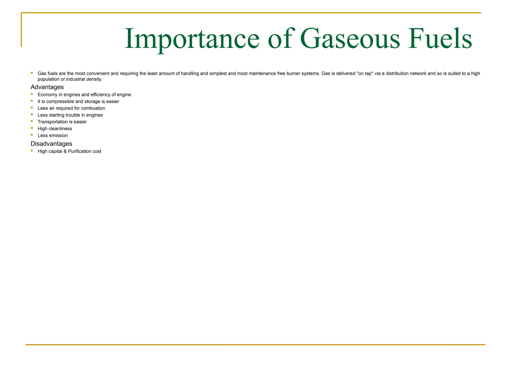 A detailed presentation of various types of gaseous fuels | PPT