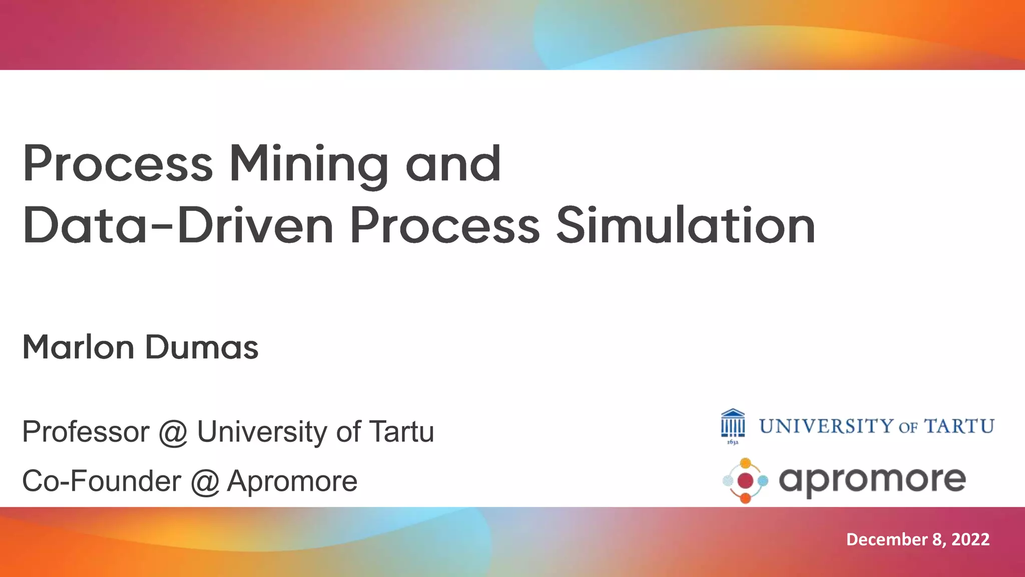 Process Mining and Data-Driven Process Simulation | PPT
