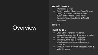 How to use Ai for UX UI Design | ChatGPT | PPTX