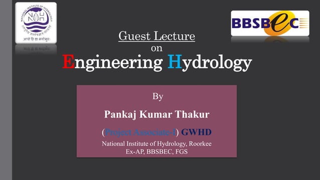 Engineering Hydrology | PPT