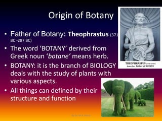 Basic Concepts in Plant Science (Intro of Botany) by Dr. M.R.Bhise | PPTX